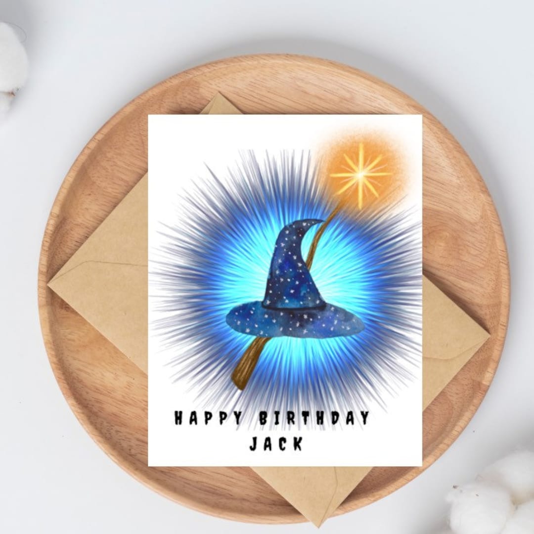 Girls and Boys Wizard Birthday Card Best Friend Handmade Girls ...