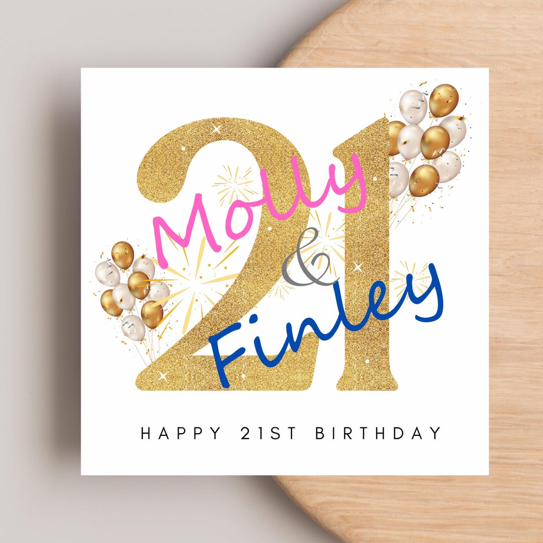 Personalised Twin Birthday Card, 1st 2nd 3rd 4th Twin Birthday Card ...