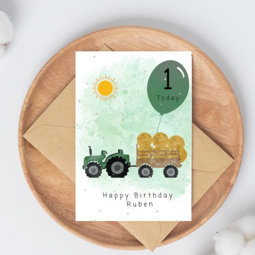 Farm Birthday Card farm Any Age Card Personalised Farm Card - Etsy