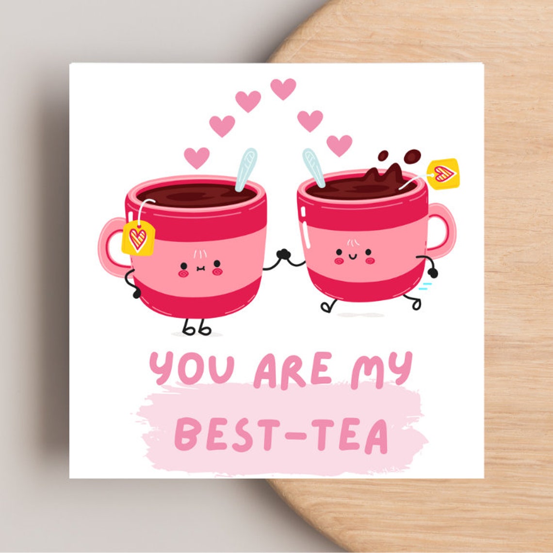 Bestie Birthday Card Best-tea Card Bestie Card Best Friend - Etsy