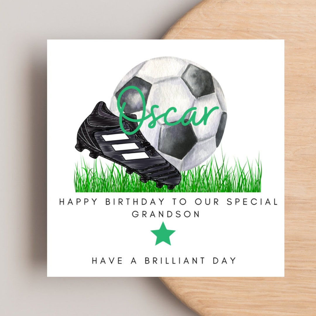 Football Birthday Card for Son Grandson Nephew Cousin - Etsy