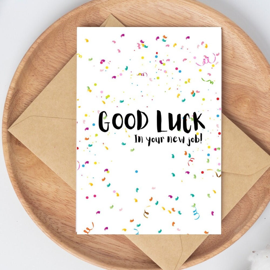 New Job Card - Good Luck in Your New Job - New Role - Congratulations ...