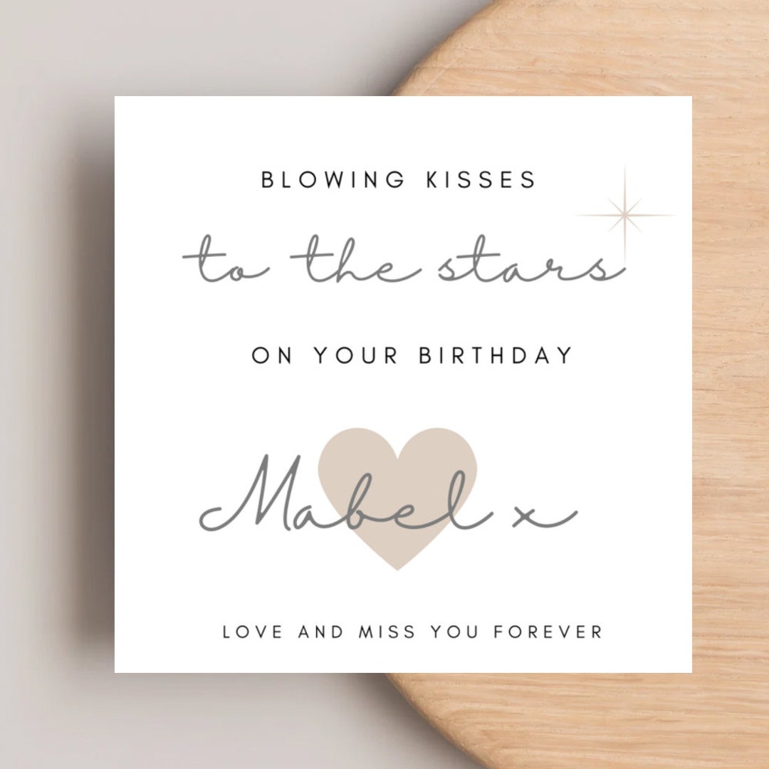 Angel Baby Birthday Card, Heavenly Birthday Card, Birthday Card to ...