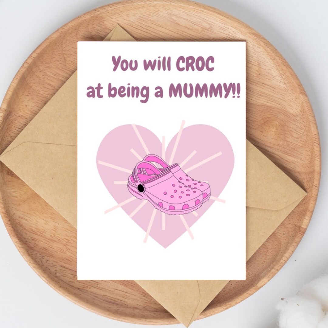Croc Baby Shower Card Croc Card Baby Shower Card New Parents Card ...