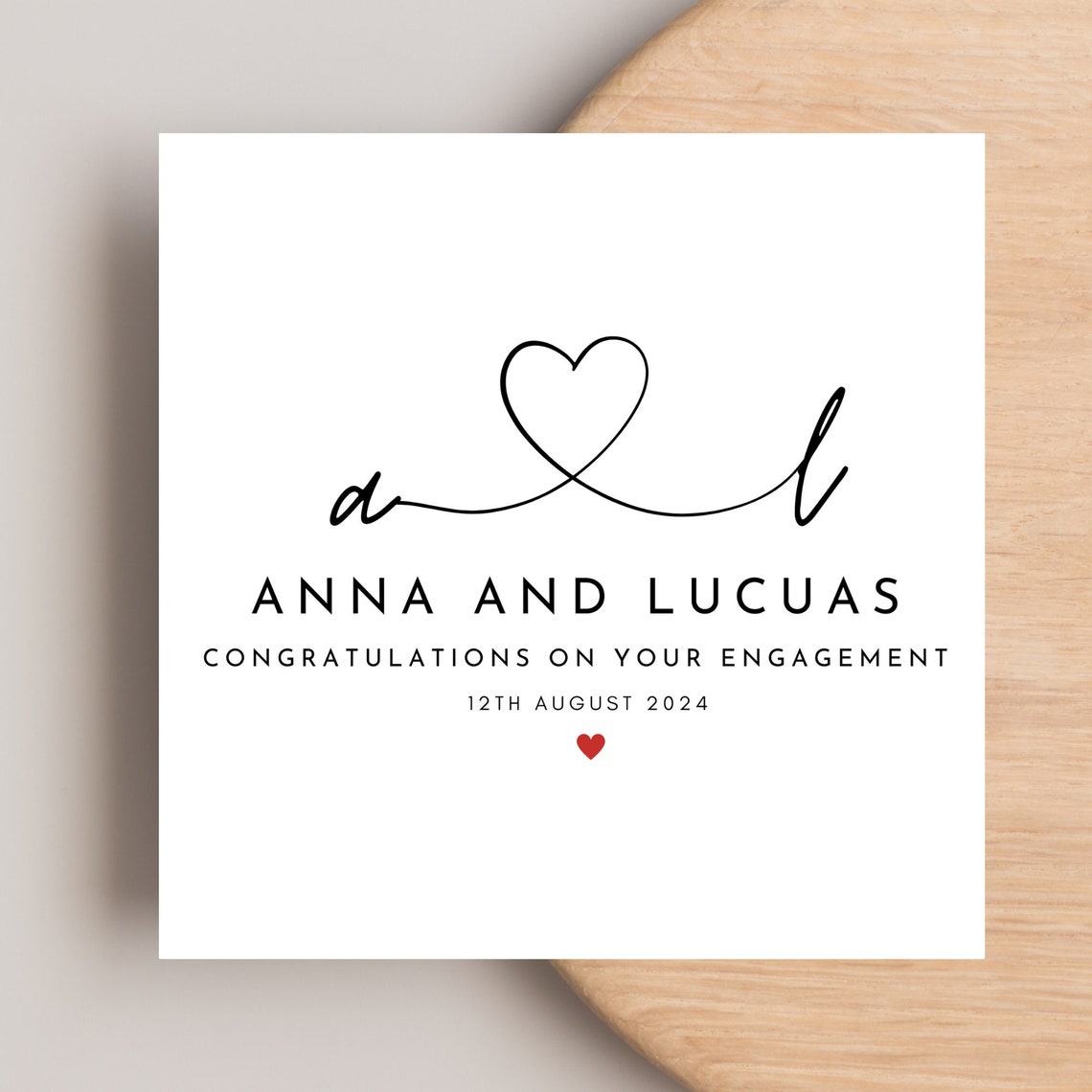 Personalised Engagement Card for Special Couple Son Daughter Friend ...