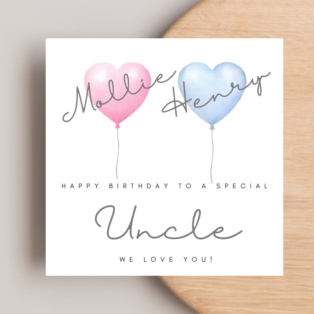 Personalised Uncle Birthday Card, for My Uncle on His Birthday, Best ...