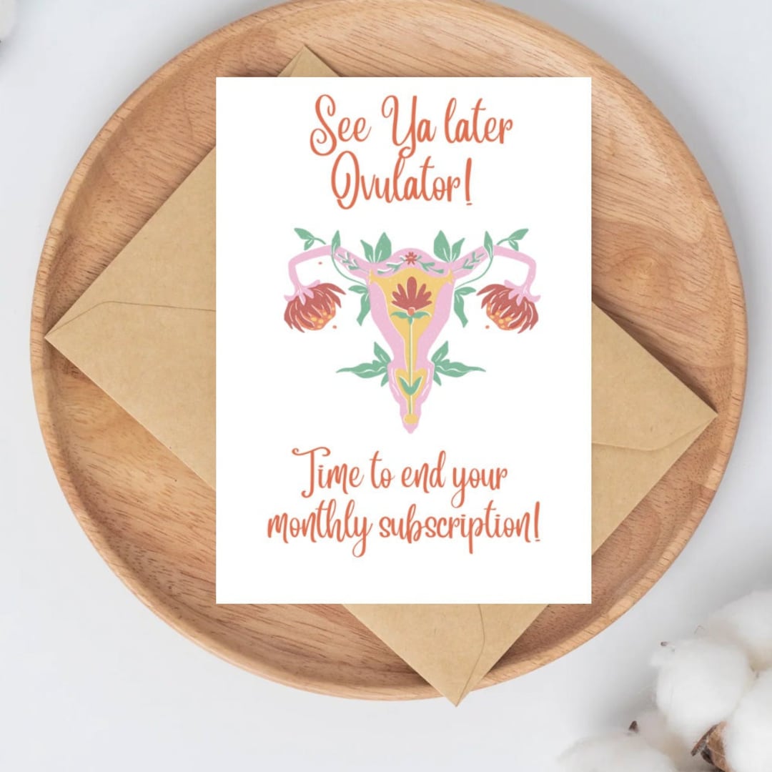 Funny Hysterectomy Card - See Ya Later Ovulator - Get Well Soon Card ...