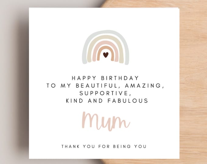 Mum Birthday Card, Mum Birthday Card Poem, for Her, Special Mum ... Mum Birthday Card, Mum Birthday Card Poem, for Her, Special Mum ...