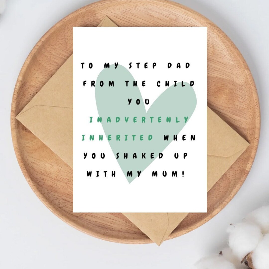 Fathers Day Step Dad Card Step Dad Card Birthday Humour Joke Step Dad ...