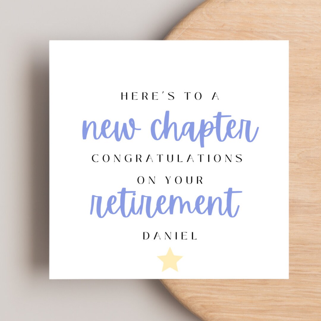 Personalised Retirement Card for Him or for Her, Retirement Card for ...