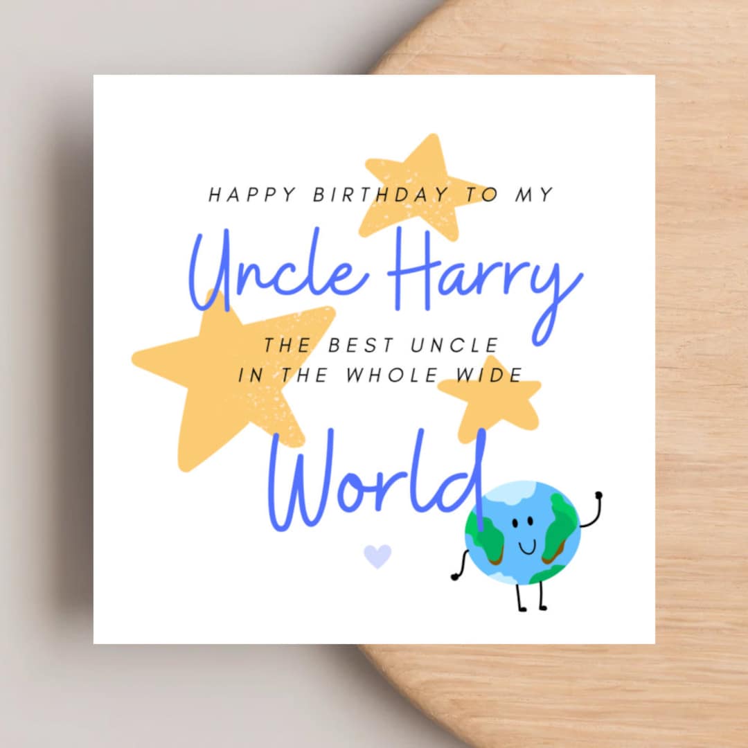 Personalised Uncle Birthday Card, for My Uncle on His Birthday, Best ...