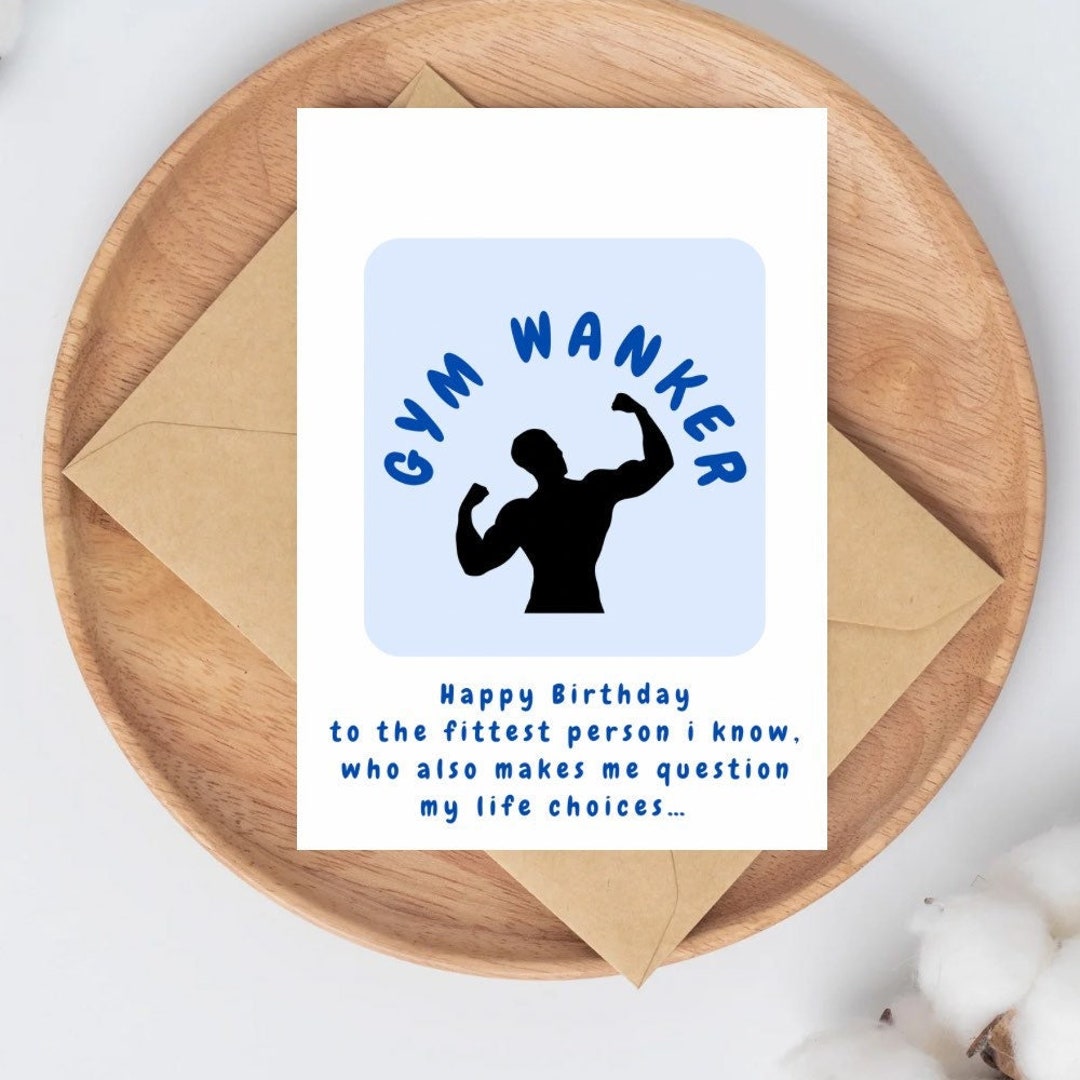 Funny Gym Birthday Card for Her or for Him, Gym Card for Boyfriend, Gym ...