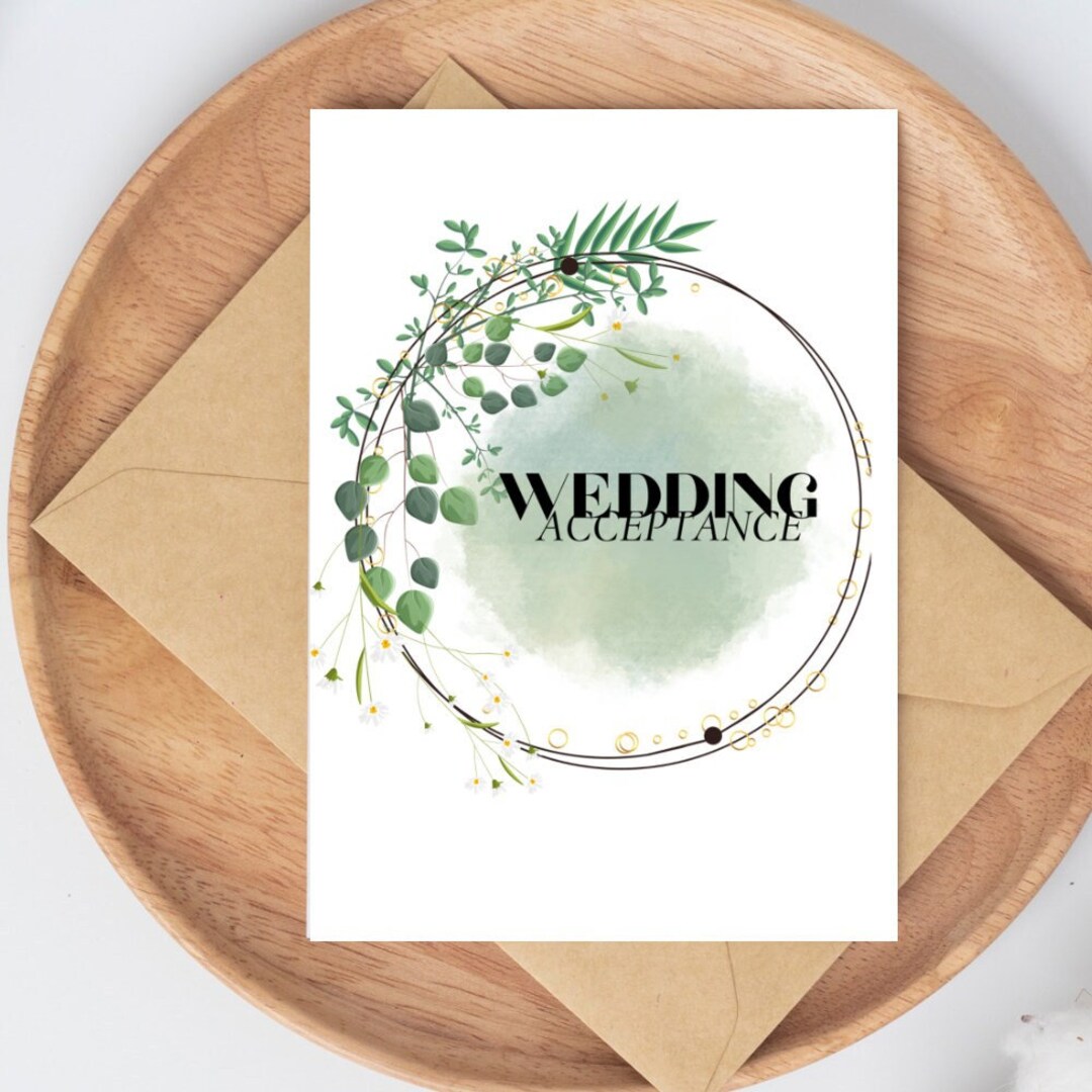 Wedding Acceptance Card | RSVP | Wedding | We Accept - Etsy UK