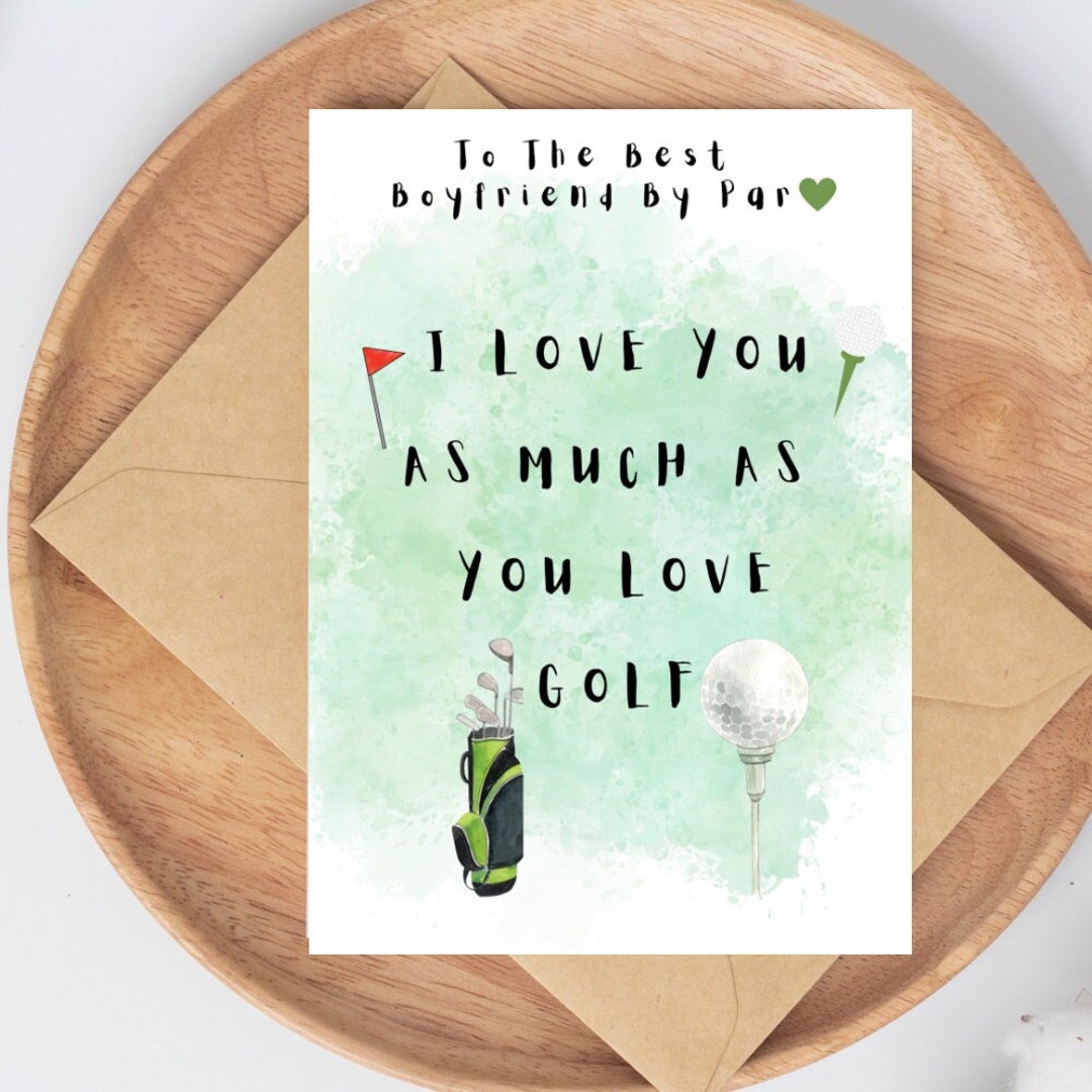 Golf Card for Boyfriend Funny Golf Card Husband Golf Card - Etsy UK