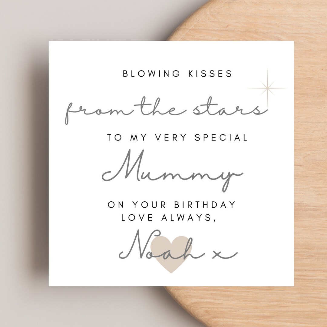 Mummy Birthday Card From Angel Baby, Mummy Card From Heaven - Etsy UK