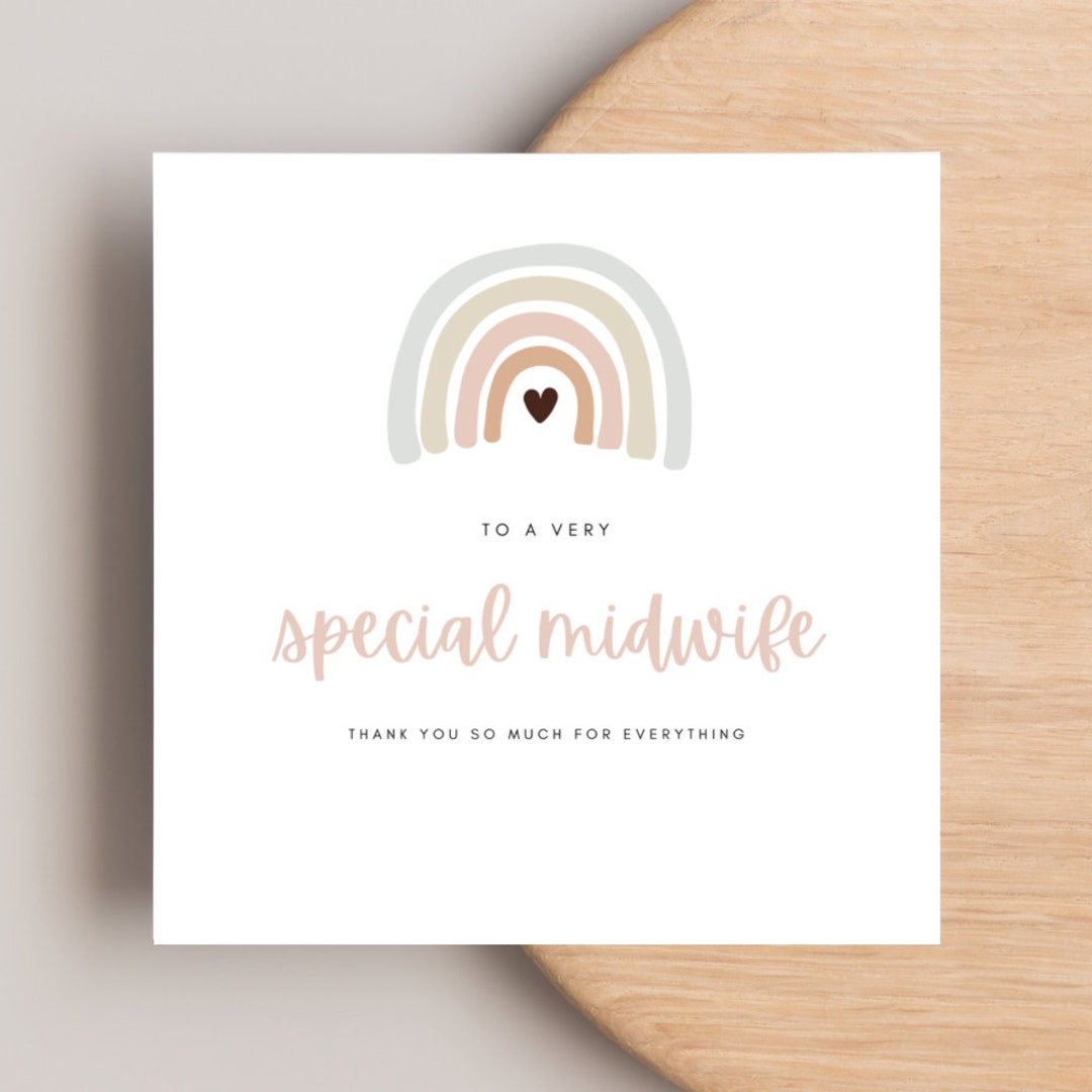 Midwife Thank You Card, Thank You for Being Our Midwife Card - Etsy