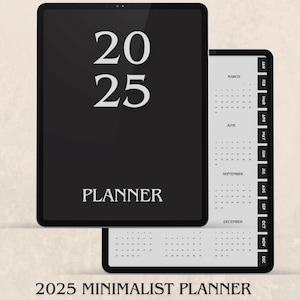 Organize 2025 With a Minimalistic Digital Planner! Perfect for Monthly ...
