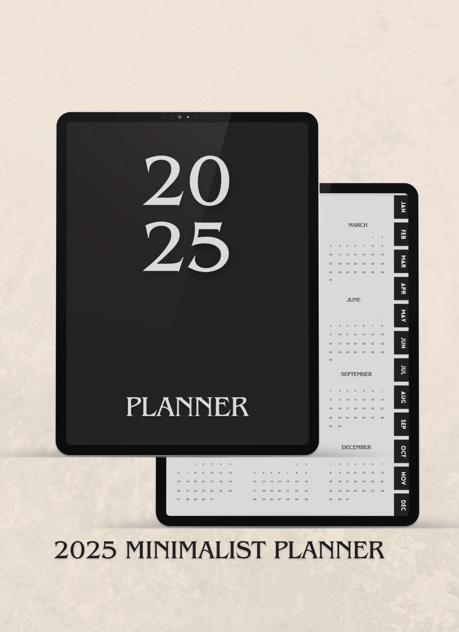 Organize 2025 With a Minimalistic Digital Planner! Perfect for Monthly ...