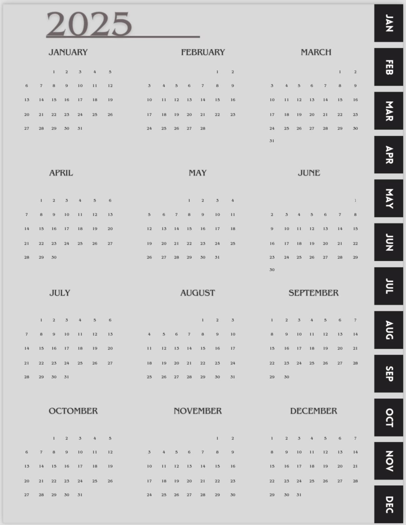 Organize 2025 With a Minimalistic Digital Planner! Perfect for Monthly ...