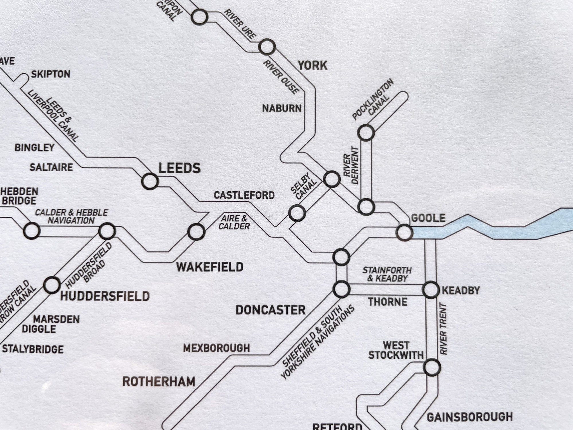 Colour in Navigable Canal and River Map England & Wales A3 | Colour the ...
