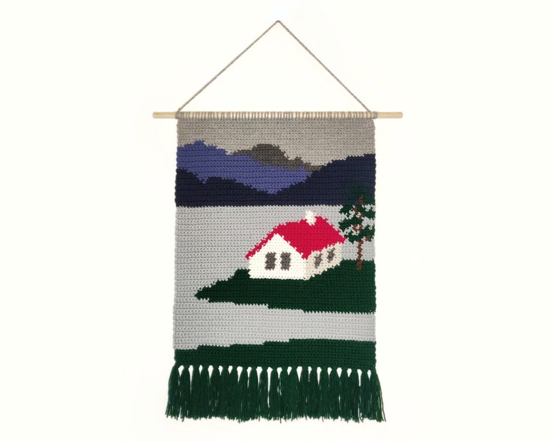 PDF Crochet Pattern | Wall Hanging | Home Decor | Wall Art | Yarn Wool ...