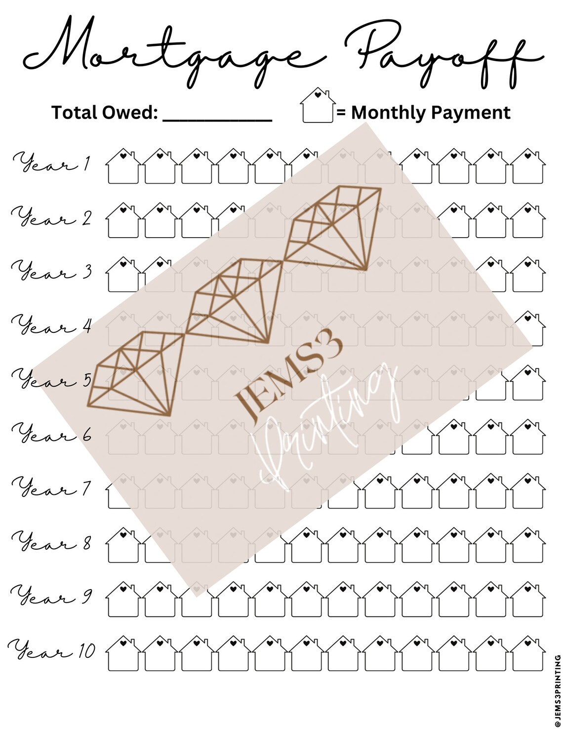Mortgage Payoff Tracker printable 30 Year-mortgage Payoff Tracker - Etsy