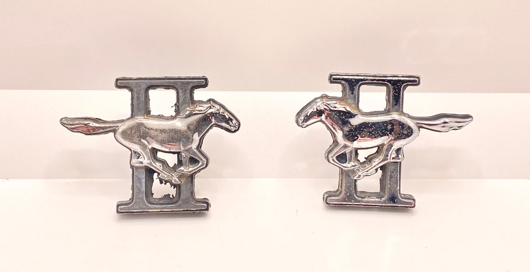 Vintage Ford Mustang II Car Front Fenders Logo Emblems - Etsy