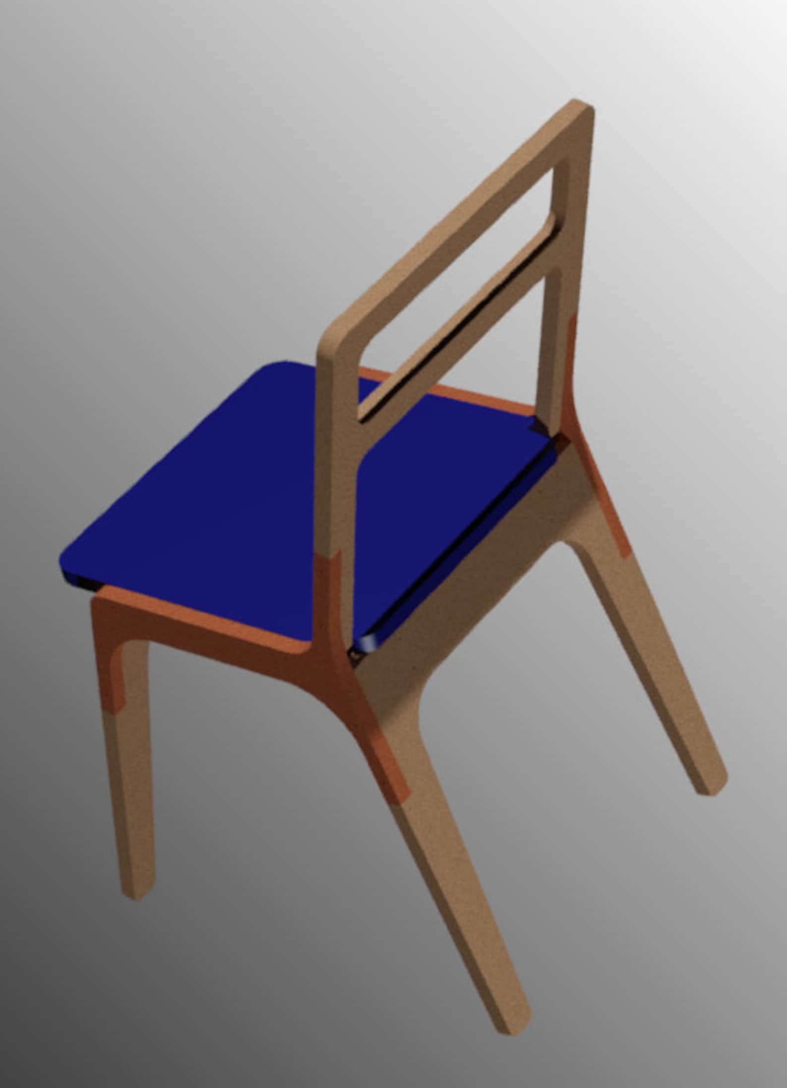 Plywood Chair Plans, Dxf Files, Vector, Cut, Cnc Router, Diy, Furniture ...