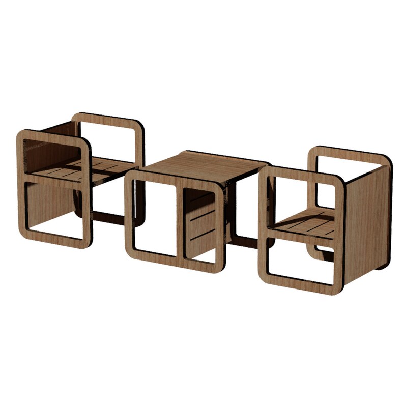 Kids Chair and Table Plans, Dxf Files, Vector, Cut, Cnc Router, Diy ...