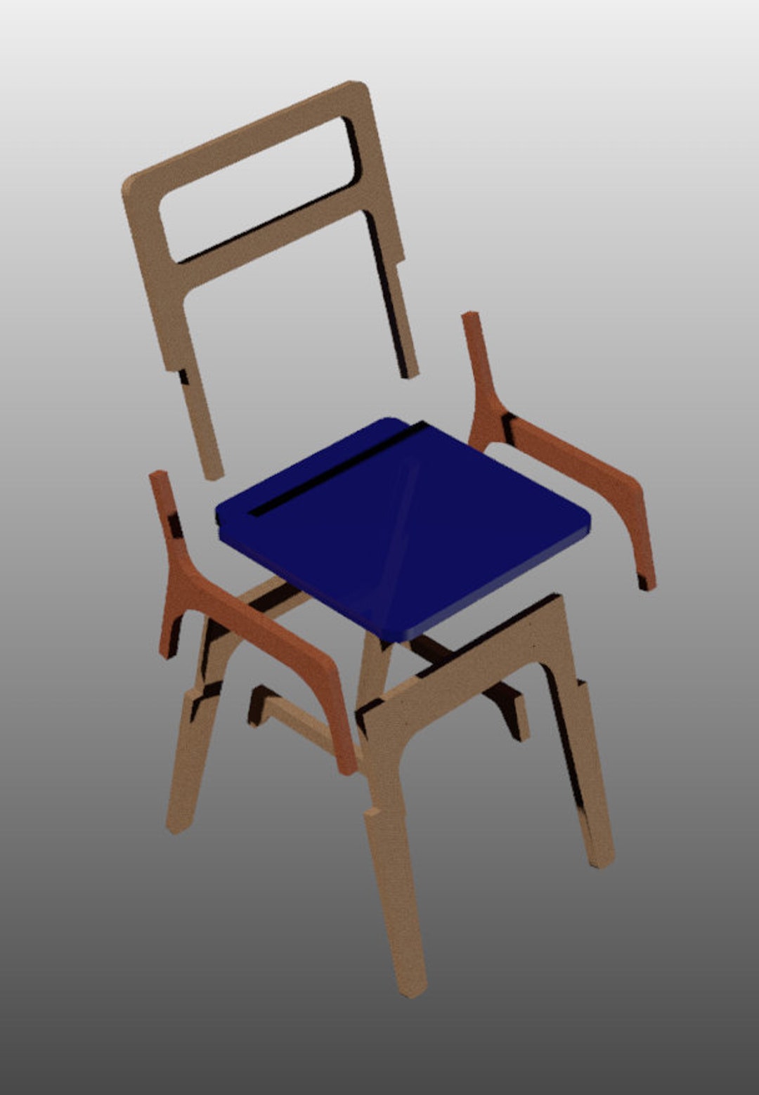 Plywood Chair Plans Dxf Files Vector Cut Cnc Router Diy - Etsy