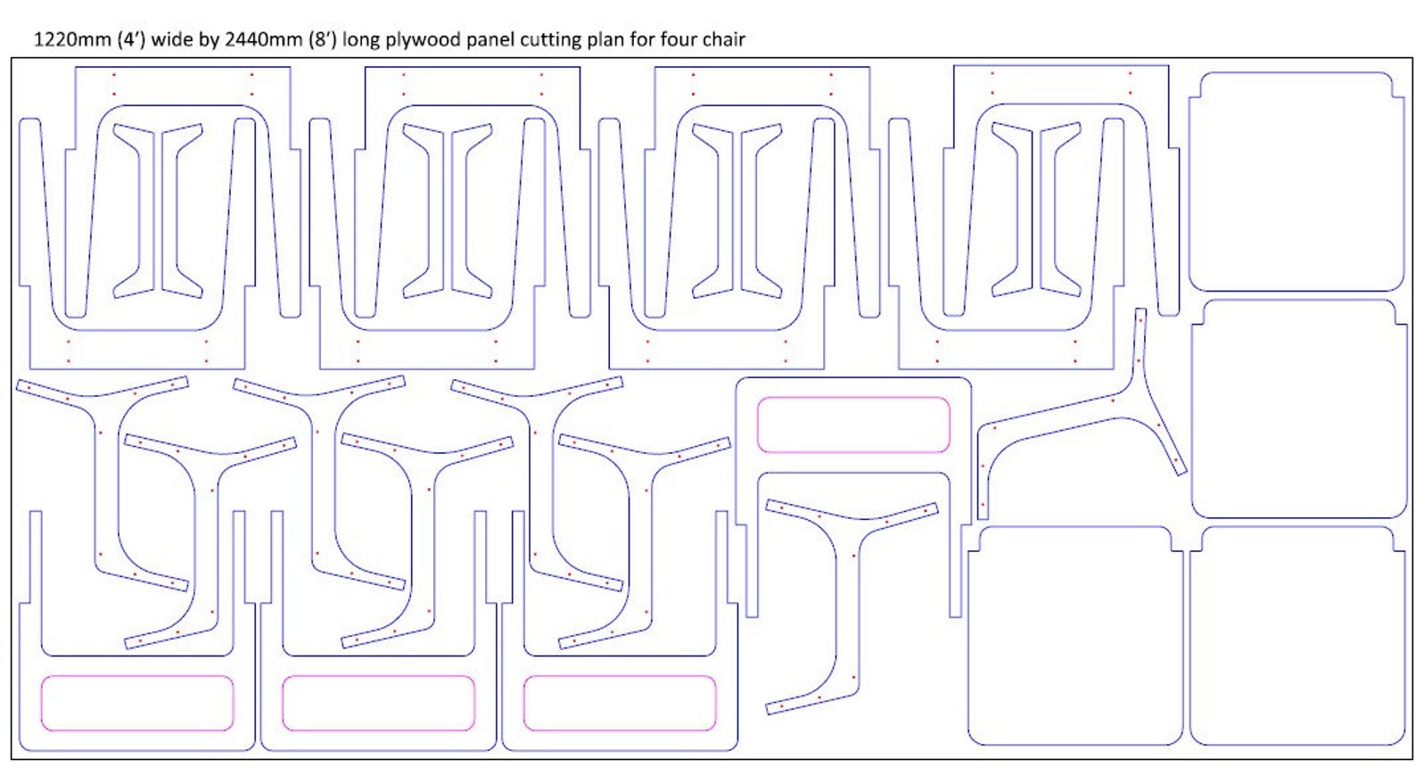Plywood Chair Plans, Dxf Files, Vector, Cut, Cnc Router, Diy, Furniture ...
