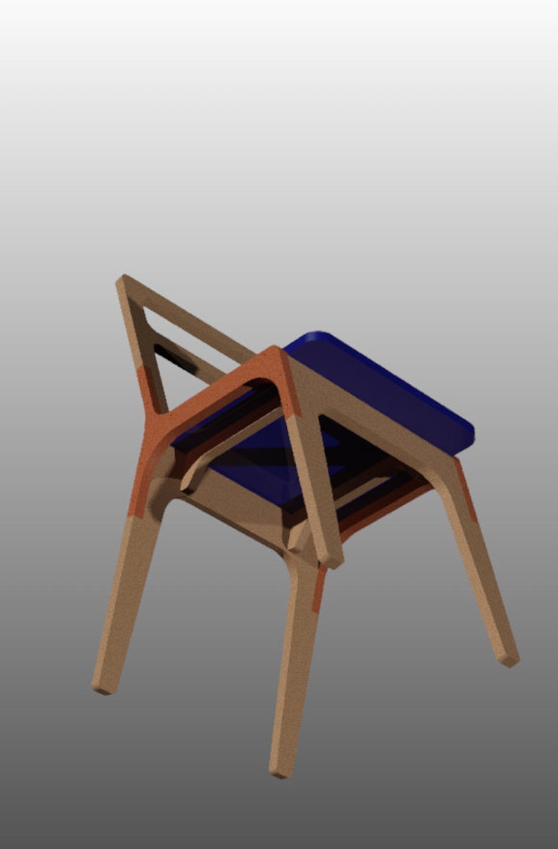 Plywood Chair Plans, Dxf Files, Vector, Cut, Cnc Router, Diy, Furniture ...