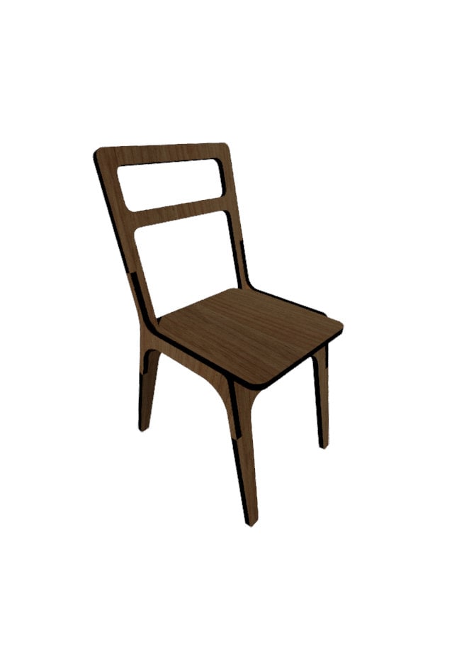 Plywood Chair Plans, Dxf Files, Vector, Cut, Cnc Router, Diy, Furniture ...