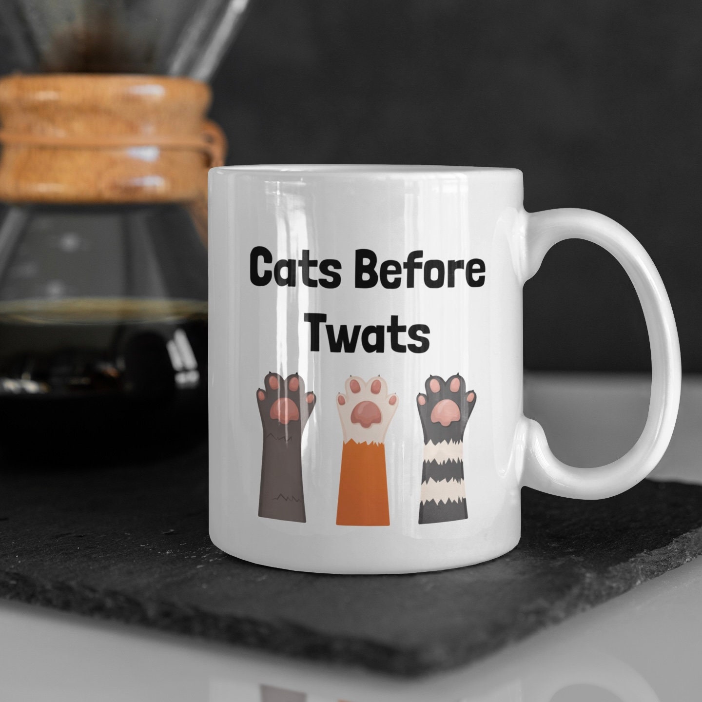 Cats Before Twats Mug Funny Gift Him or Her Cat Lover Toe Bean - Etsy UK