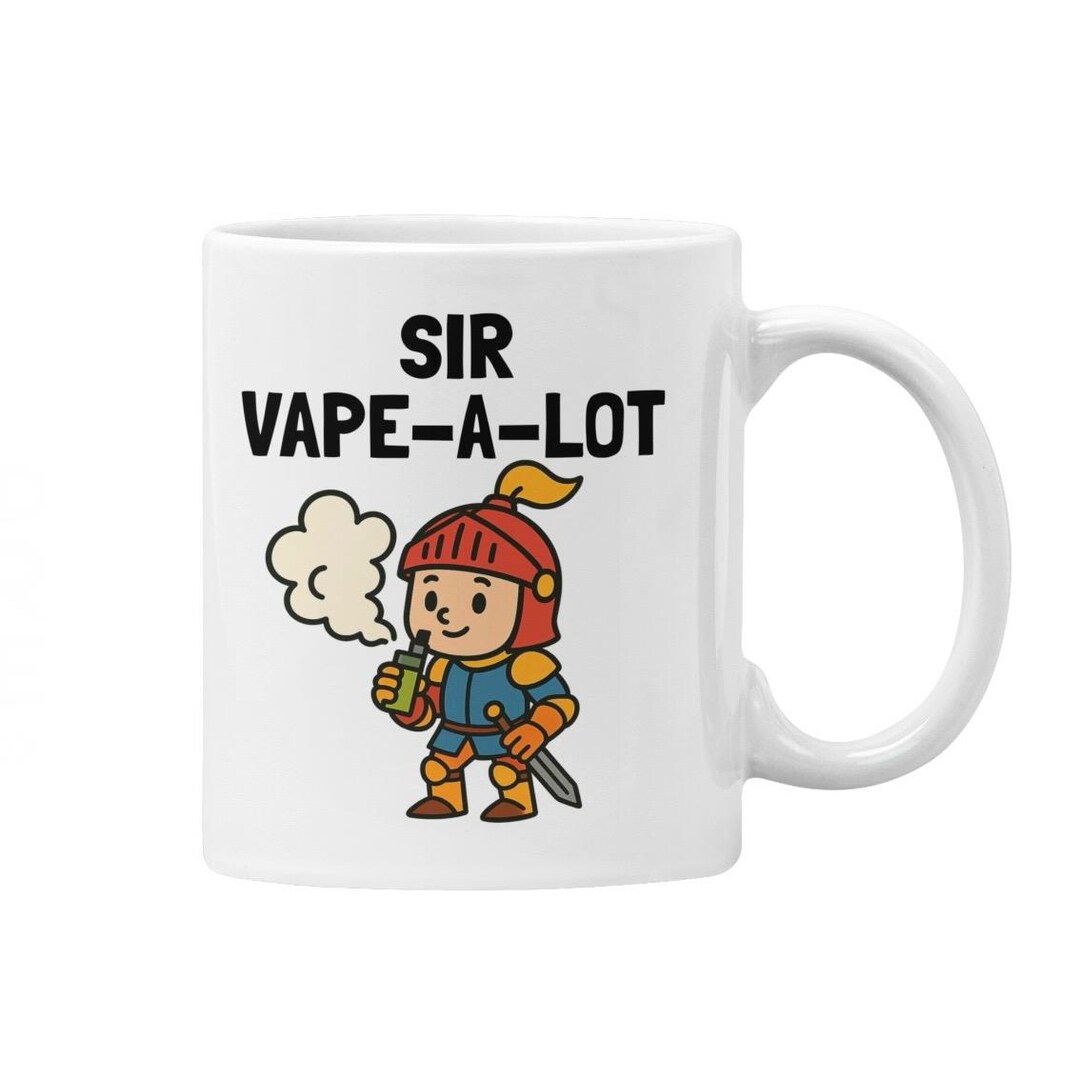 Sir Vape-a-lot Mug – Funny Vape Gift for Him – Humorous Vaping Coffee ...