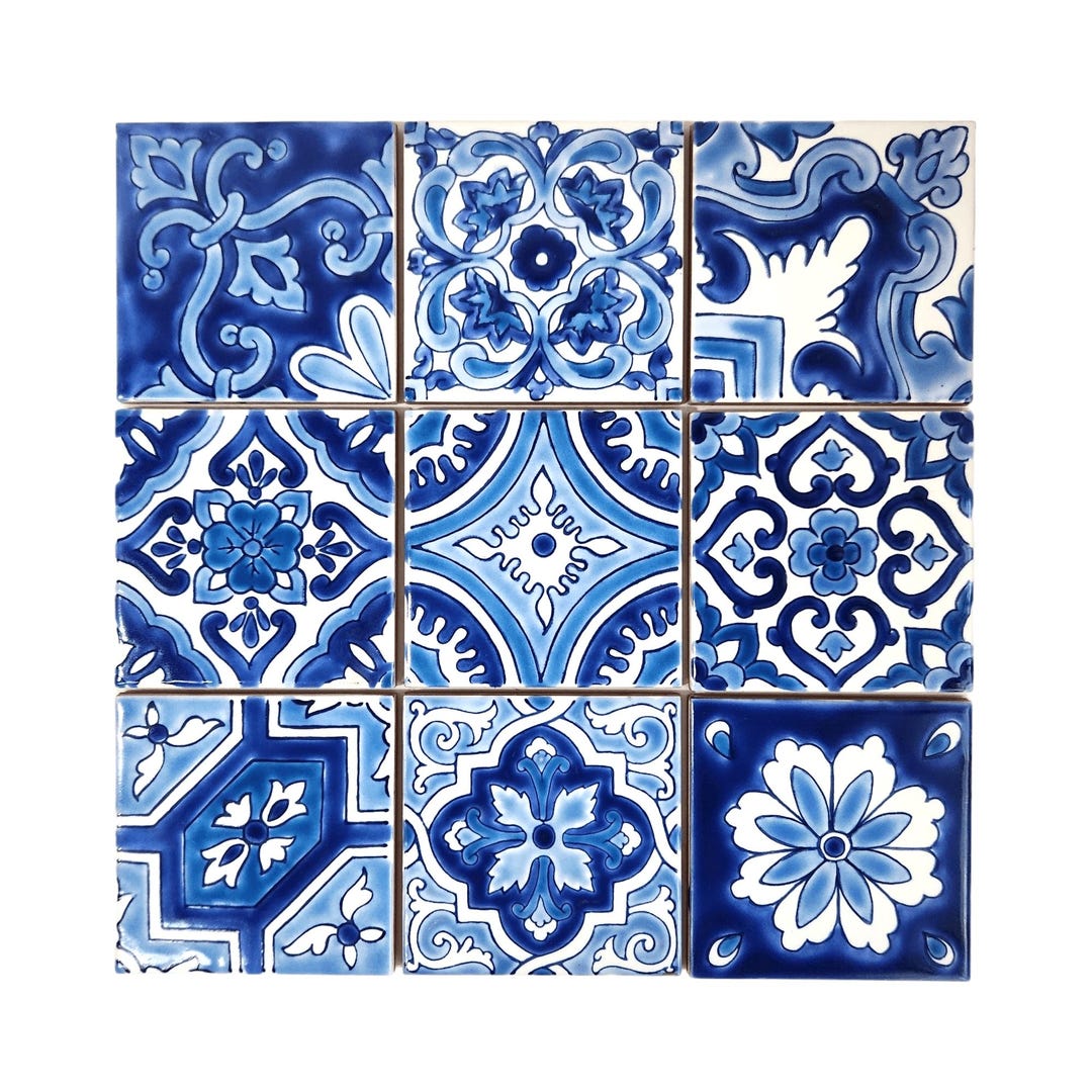 Ceramic Tiles 4x4 Mexican Patchwork - Wall Kitchen Bathroom Backsplash ...