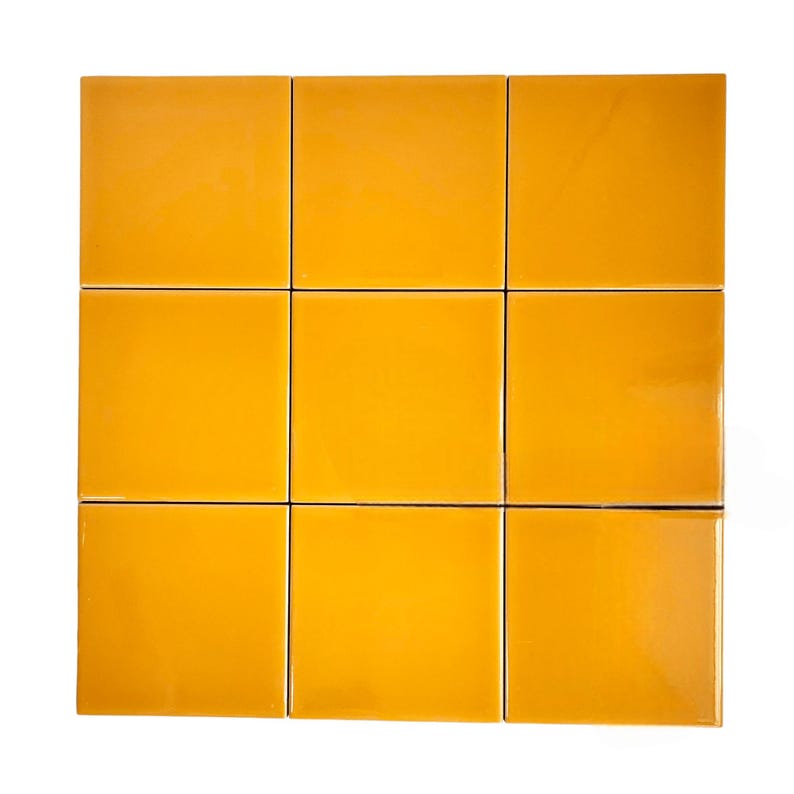 Yellow Ceramic Tiles 4"x4" Colorful - Wall Decorative Backsplash ...