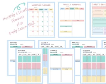 Simple Weekly Lesson Plan Template-preschool/prek/ Kindergarten/daycare ...