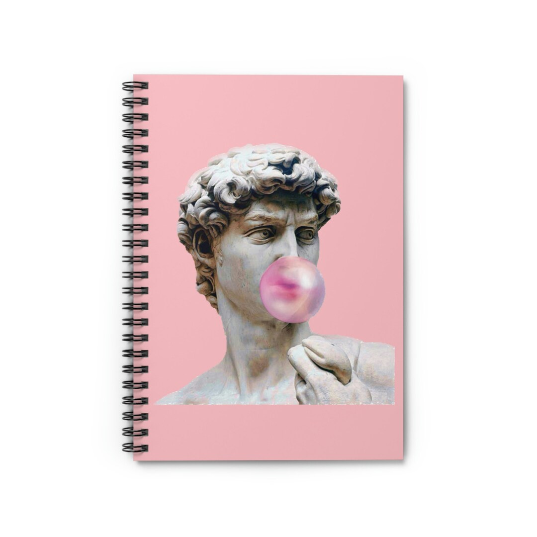 Michelangelo David Statue Bubblegum Notebook, Soft Cover Journal ...