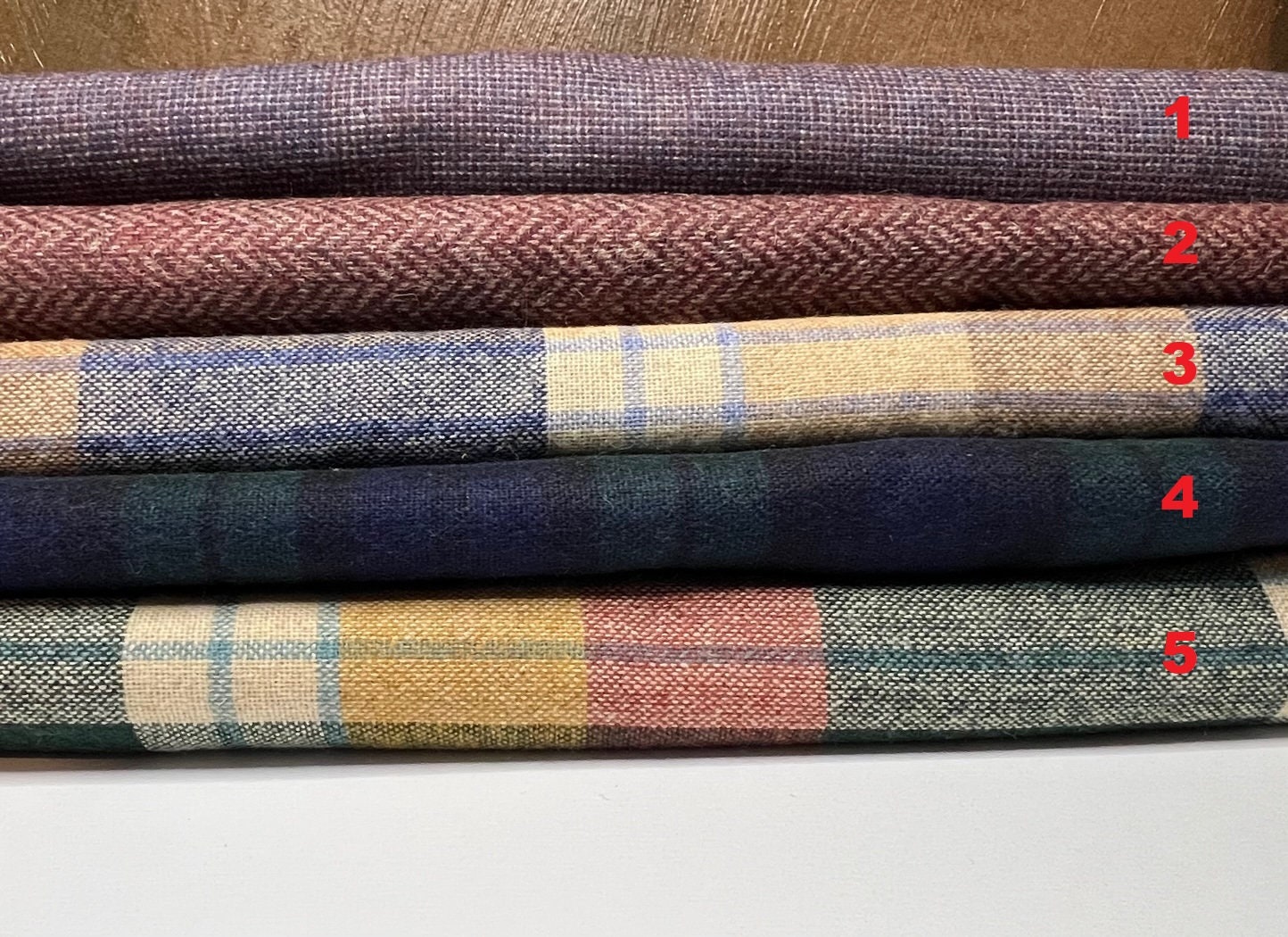 Plaid Wool Blend Fabric Cut by the Yard and Remnant Many - Etsy
