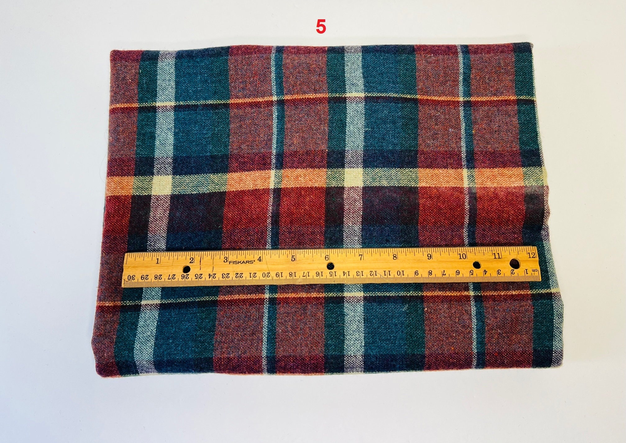 Plaid Wool Blend Fabric Cut by the Yard and Remnant Many Colors to ...