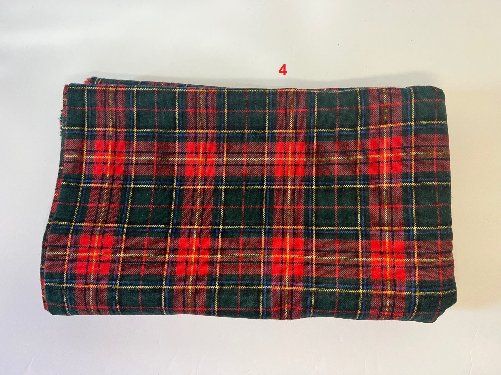 Plaid Wool Blend Fabric Cut by the Yard and Remnant Many Colors to ...