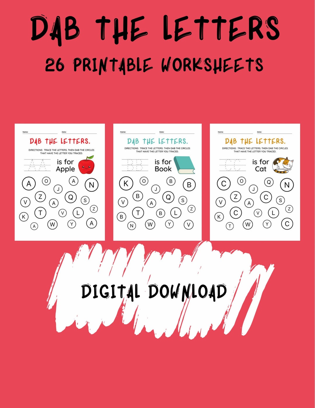 Alphabet Dab It Worksheets, ABC26 Page Dab It ...