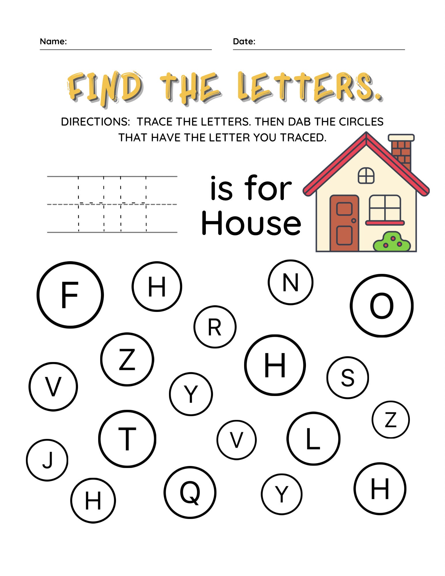 Alphabet Dab It Worksheets, ABC26 Page Dab It ...