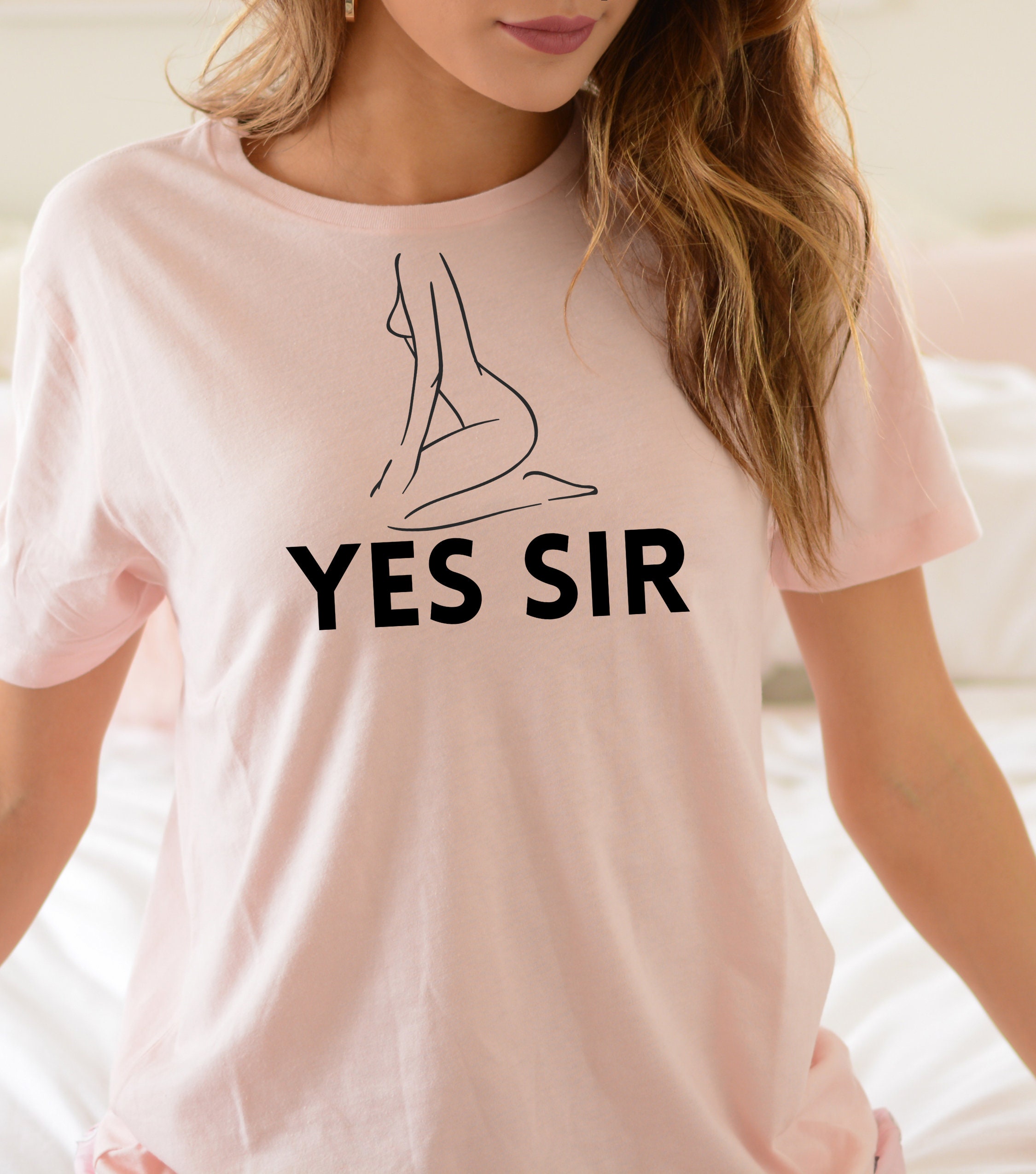 Yes Sir Graphic Tee - Kinky BDSM Sub Cotton T-shirt - Etsy UK