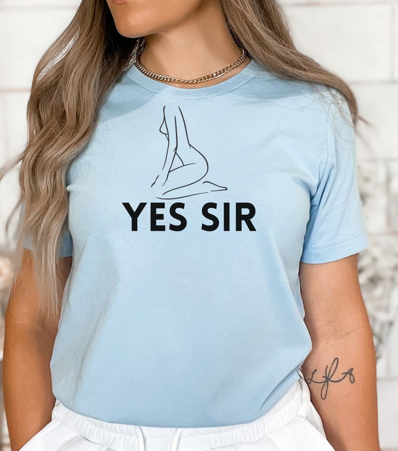 Yes Sir Graphic Tee - Kinky BDSM Sub Cotton T-shirt - Etsy UK