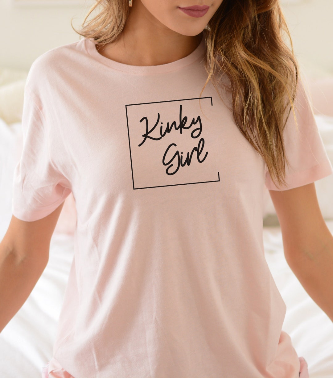 Kinky Girl T-shirt Dom Sub Shirt Top Graphic Tee Daddy Master Kink BDSM Novelty Discreet Gift ...