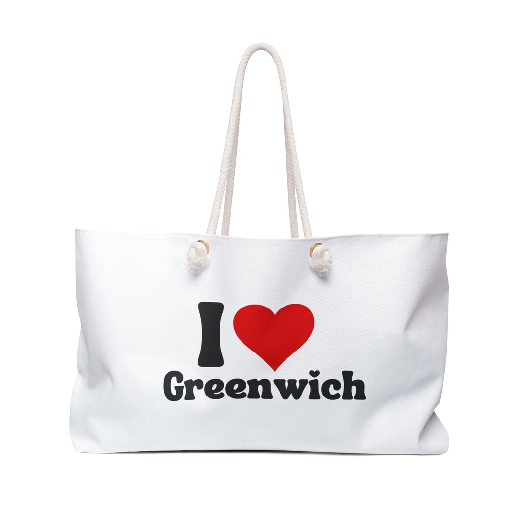 I Love Greenwich Beach Bag, Greenwich Connecticut Tote Bag, Gift for ...