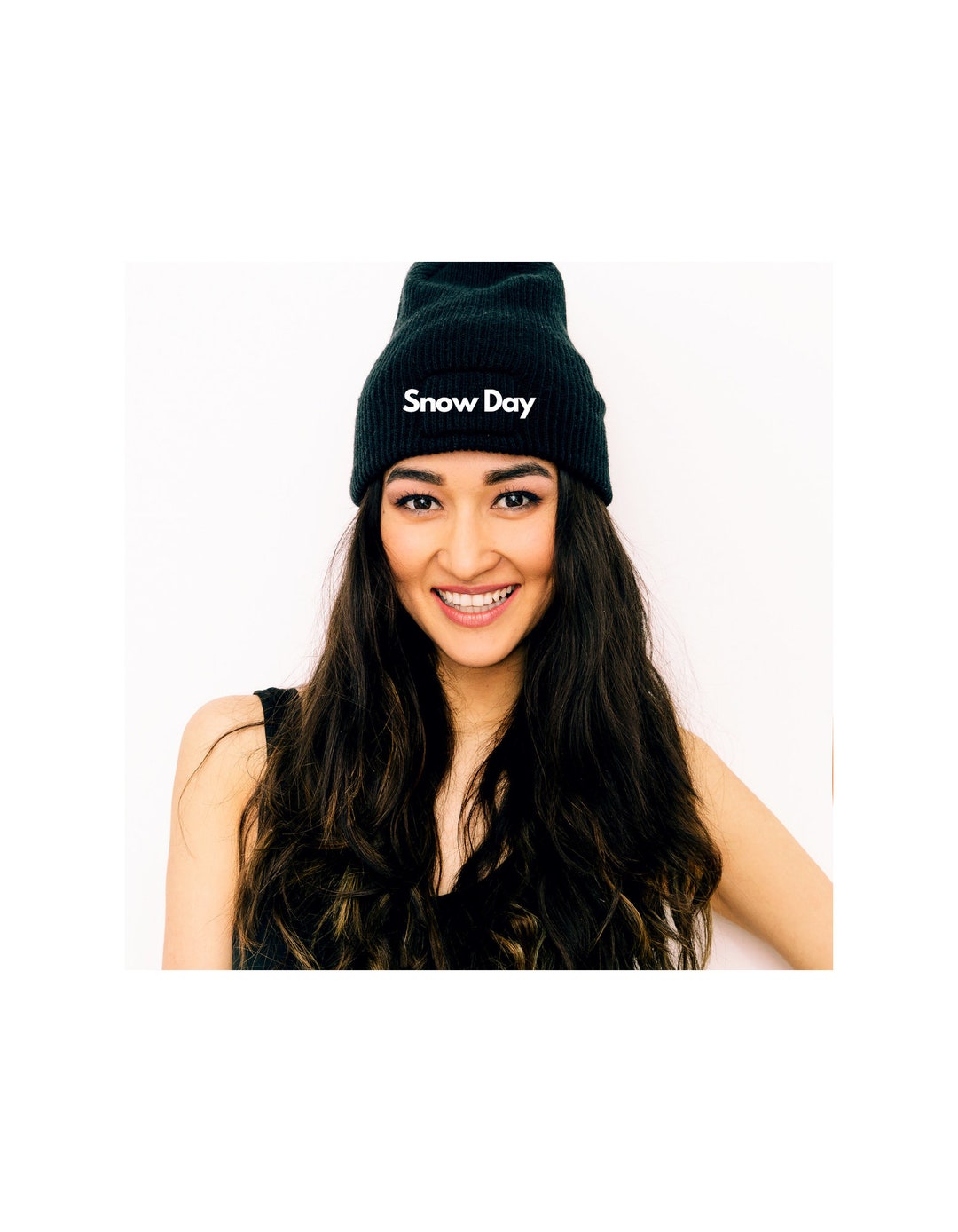 Snow Day Pom Pom Beanie, Winter Beanie, Winter Hat, Snow Day, Let It ...