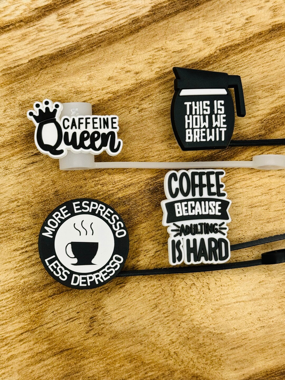 Java Jokes Caffeine Addicts Straw Topper Set Etsy 0158